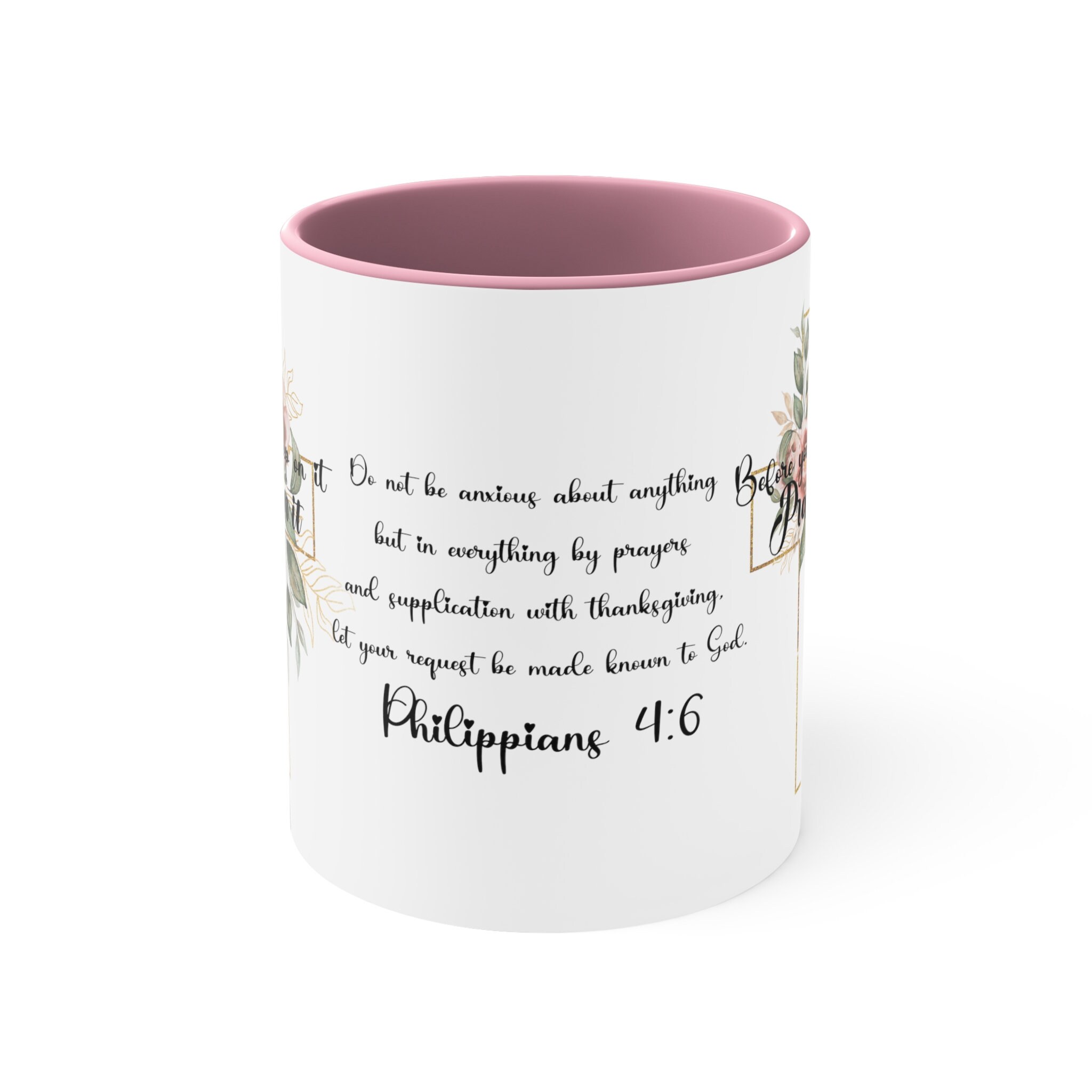 Christian Bible Verse Coffee Tea and Beverage Mug, Biblical Quote ...