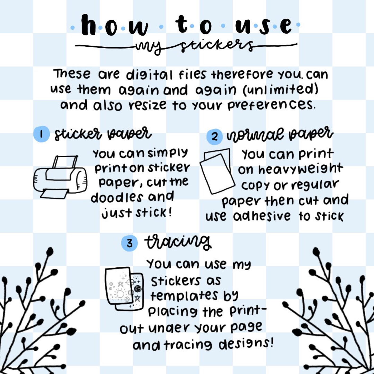 5 Yellow Combo Printable Sticker Sheets Package / Bullet - Etsy