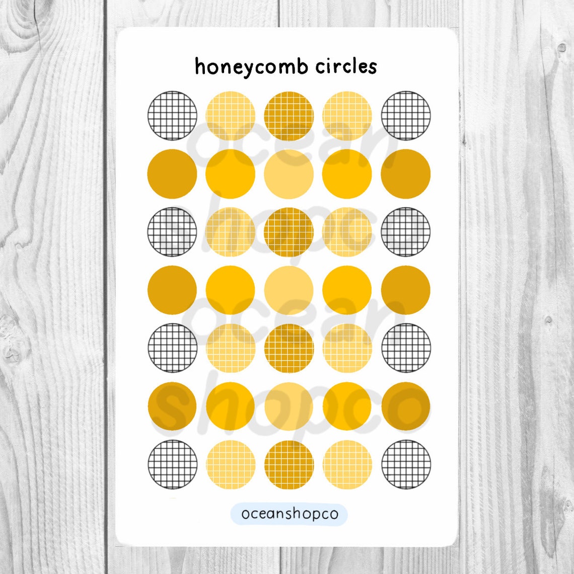 5 Yellow Combo Printable Sticker Sheets Package / Bullet - Etsy