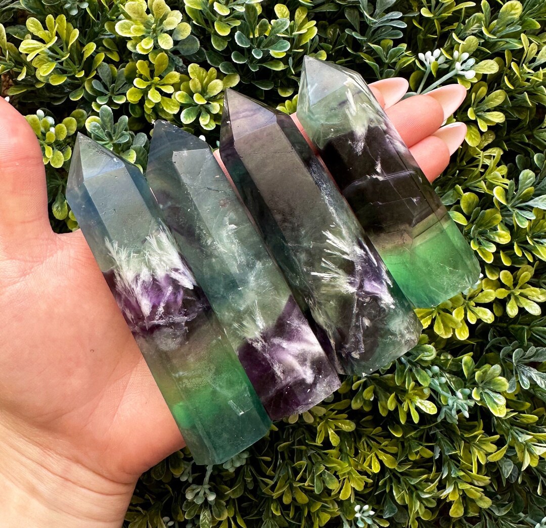 You Choose Feather Fluorite Tower Fluorite With Feathers - Etsy