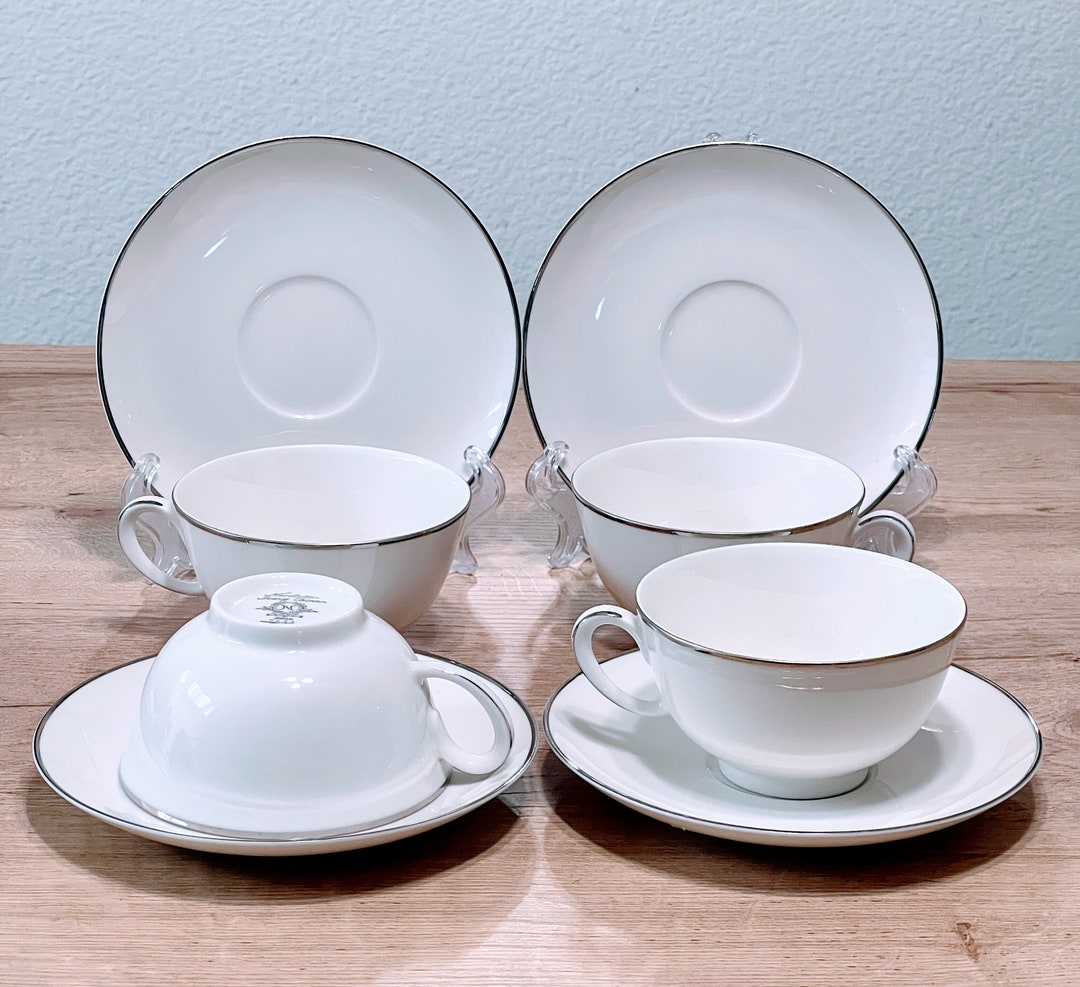 Vintage Noritake Ivory China Japan 1950’s 8 Piece 4 Tea Cups With ...