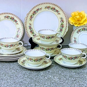 19 Piece John Maddock & Sons LTD Vitreous China Set Made in England ...