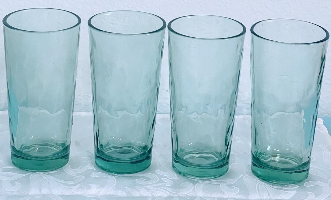 Libbey Set of 4 Light Green Tumblers Made in America in the 1980’s - Etsy