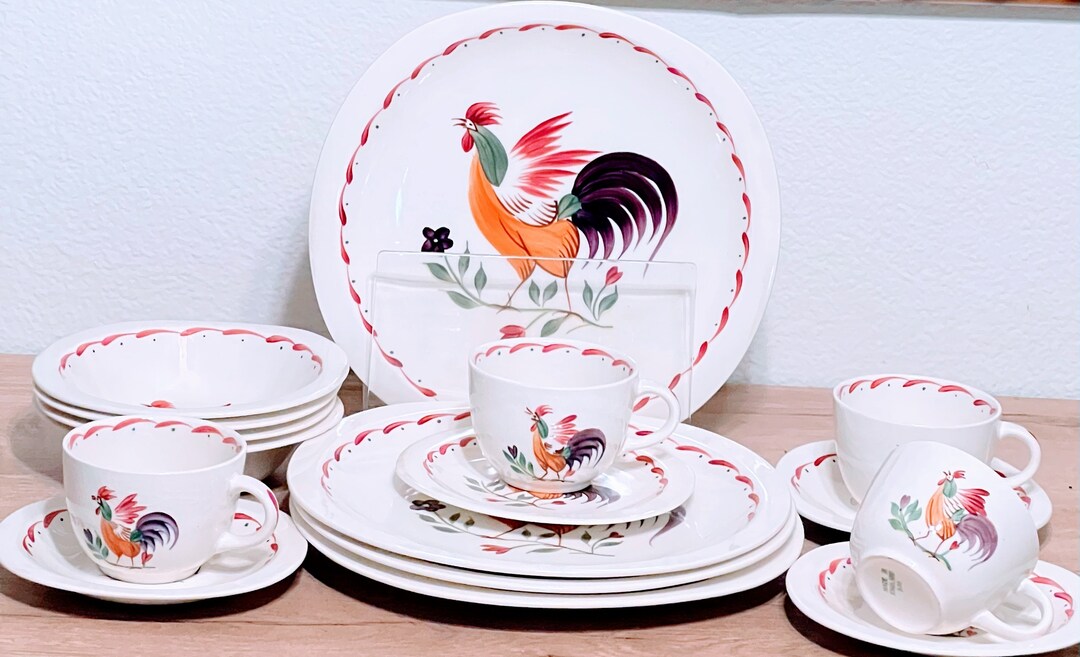 Royal Swan Flamingo Hand Painted Made in England Dinnerware Set 12 PC ...