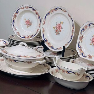 Eggshell Georgian Homer Laughlin 45 Dinnerware Set, Made in USA 1940s ...
