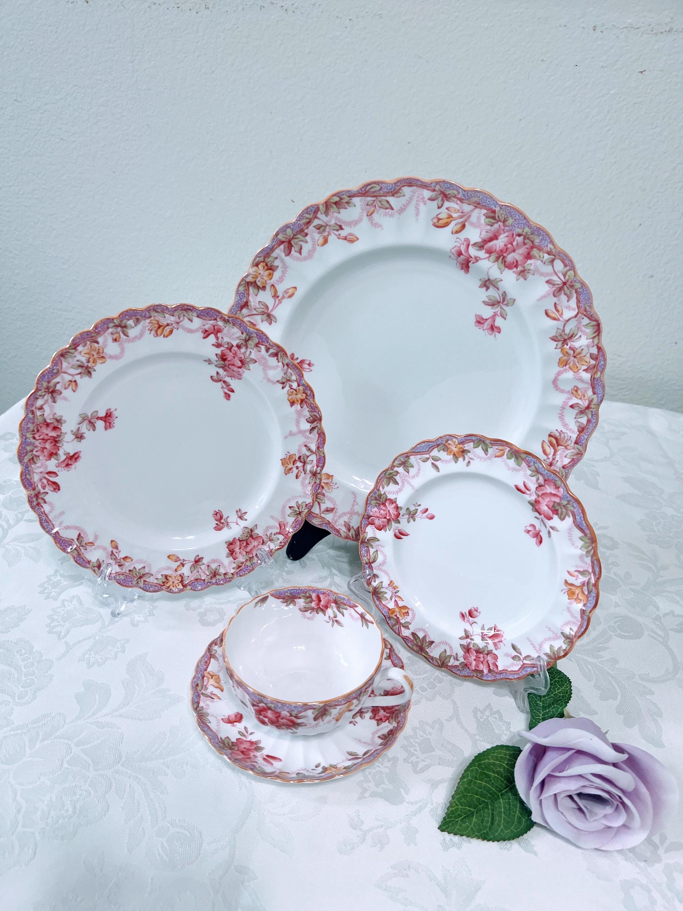 Beautiful 6PC Spode English Bone China Set, “IRENE” Pattern, CA 1953 ...