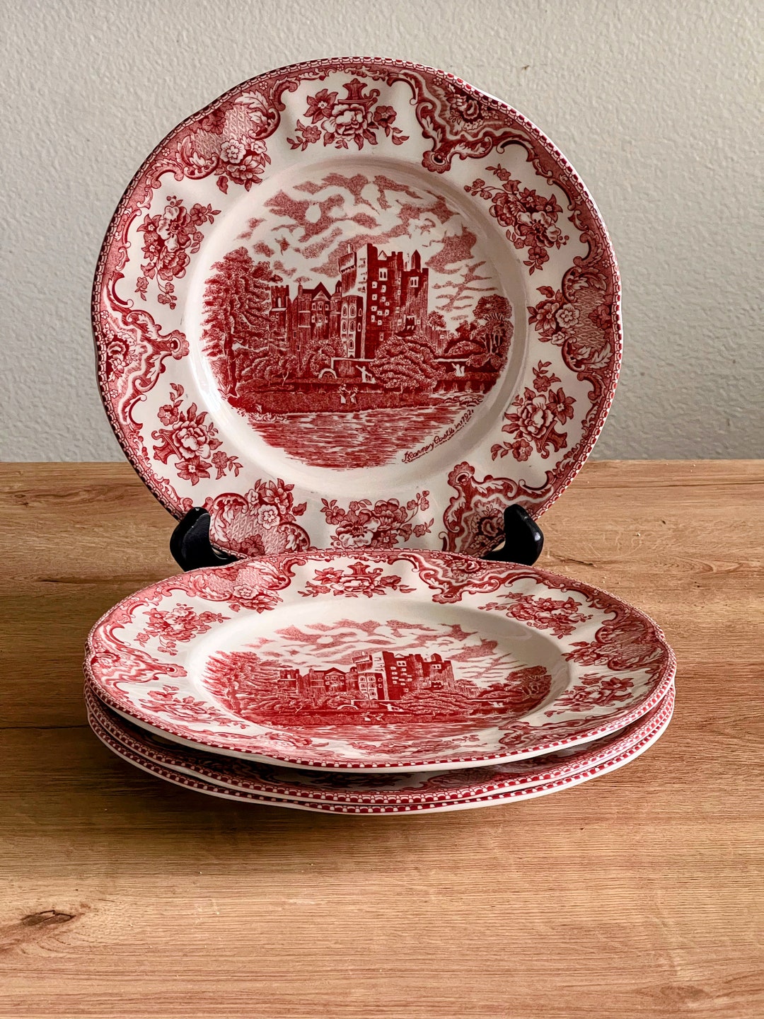 Vintage Johnson Brothers England, Old Britain Castles Set of 4 Dinner ...