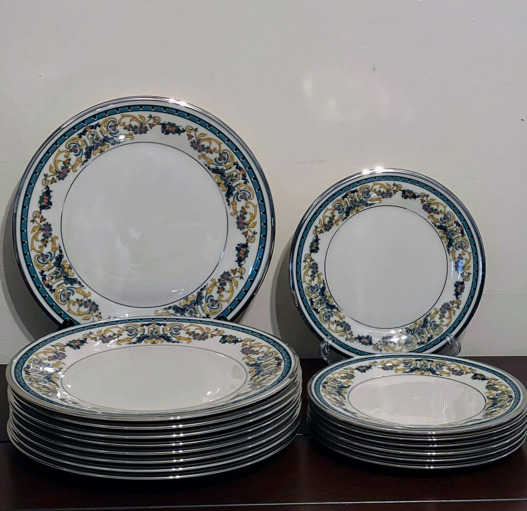 16 PC Vintage Lenox “fair Lady” Dinnerware Includes 9 Dinner Plates and ...