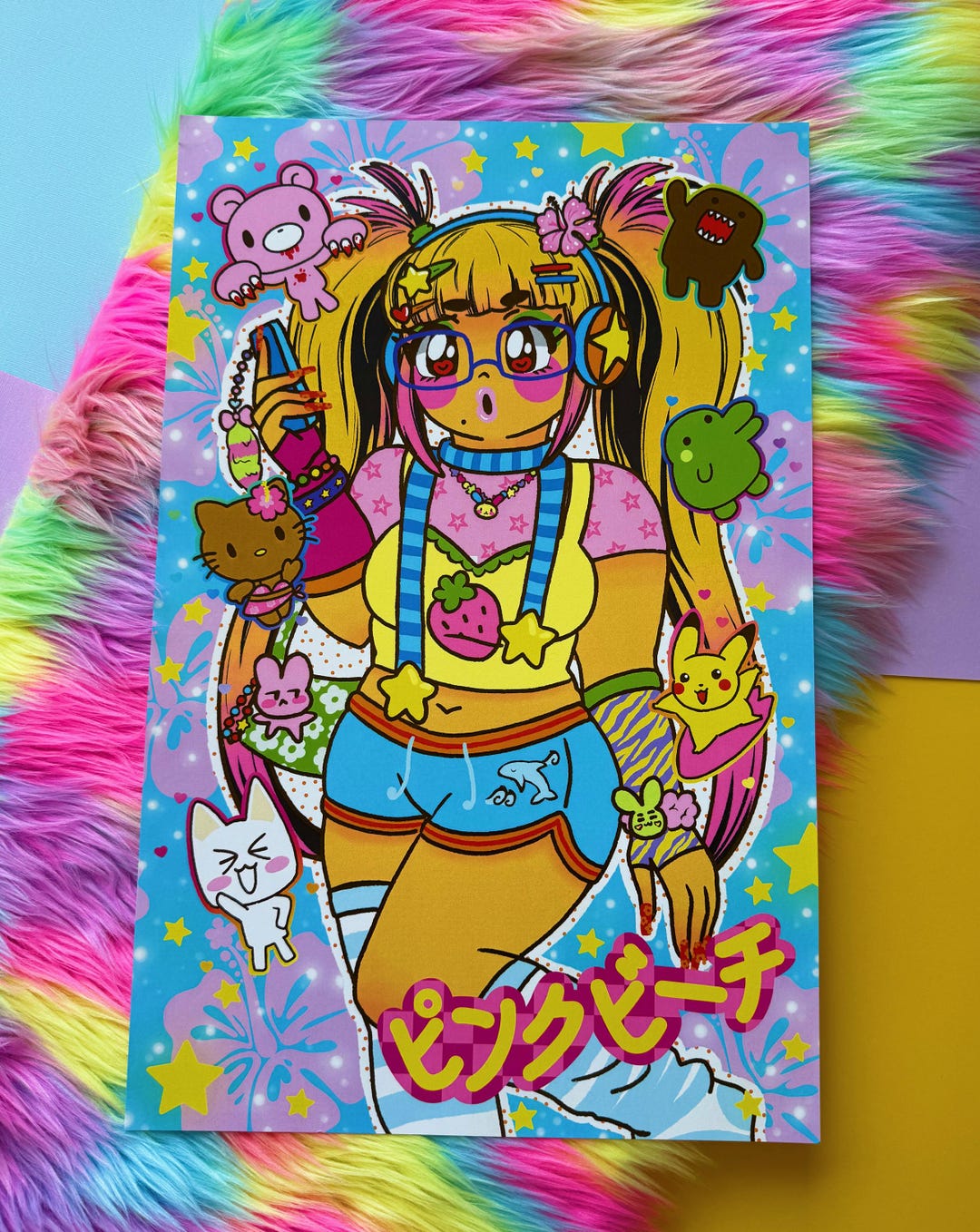 Neon Y2K Gyaru 11x17 Matte Print! - Etsy