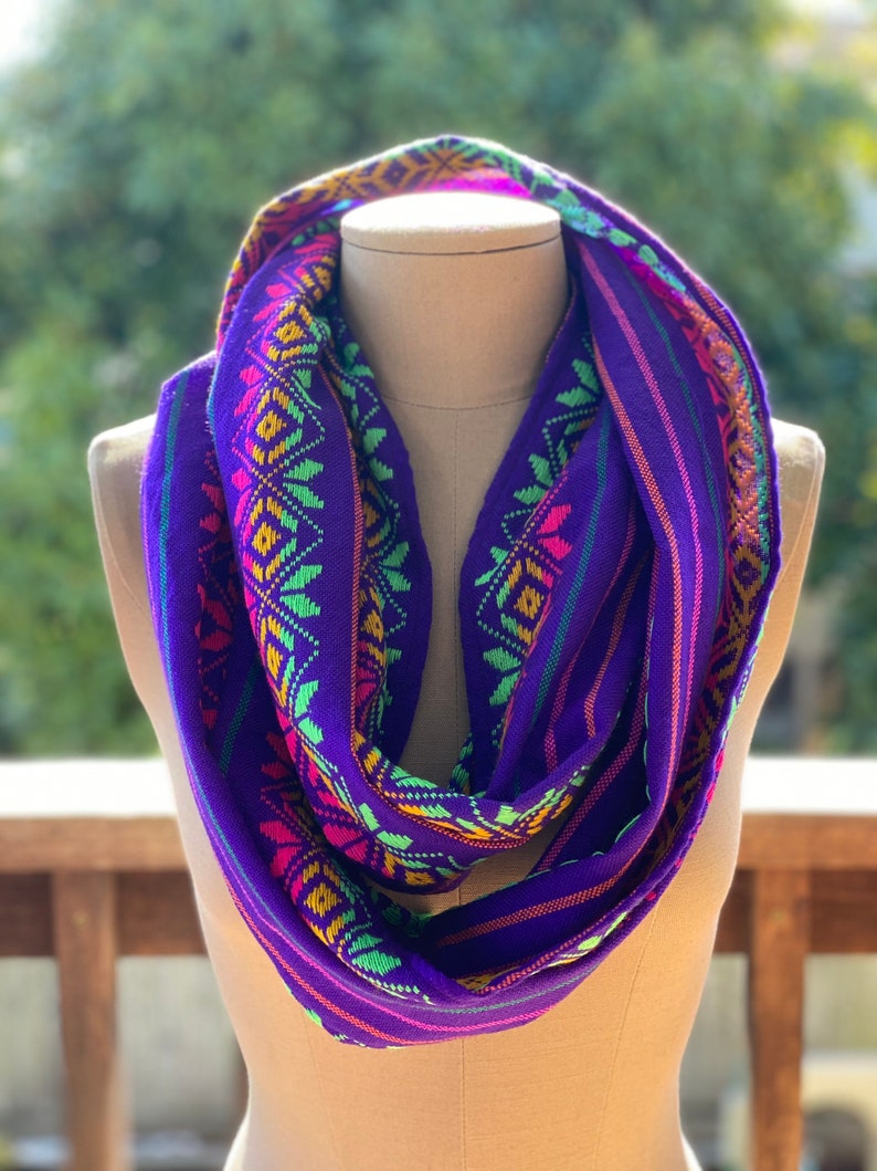 Scarf cambaya scarves Mexican scarf colorful infinity scarf | Etsy