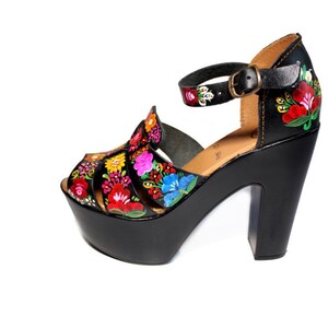 Hand Painted Wedges, Heels, Huaraches Heels, Women Heels, Leather Shoes ...