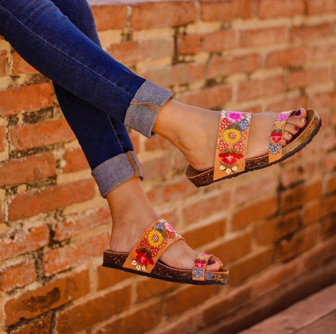 Women's Cushe Dayglow Leather Slide Sandals Overland