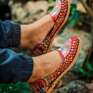 Hand Painted Huaraches, Handmade Leather Huaraches, Mexican Huaraches ...