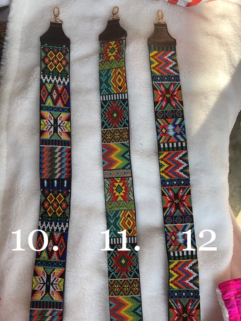 Leather Strap Colorful Beaded Bag Strap Colorful Bag Strap | Etsy