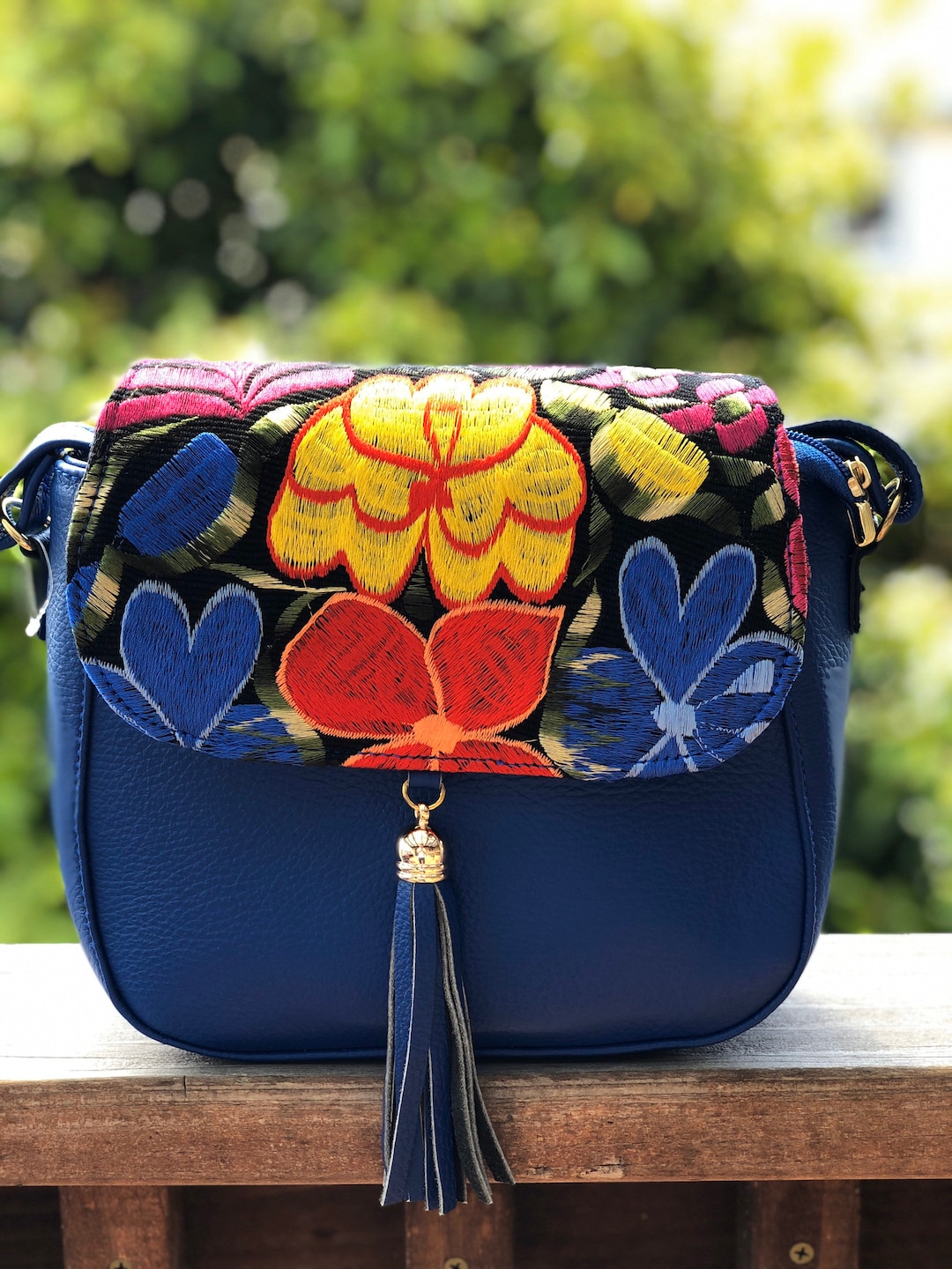 Leather Purse, Shoulder Bags, Embroidered Leather Crossbody Purses ...