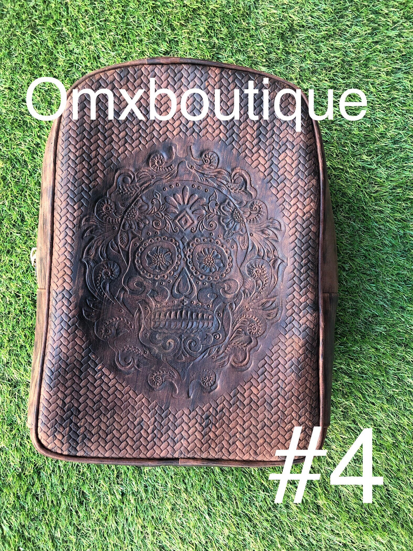 Leather backpack genuine leather bag hand tooled leather | Etsy