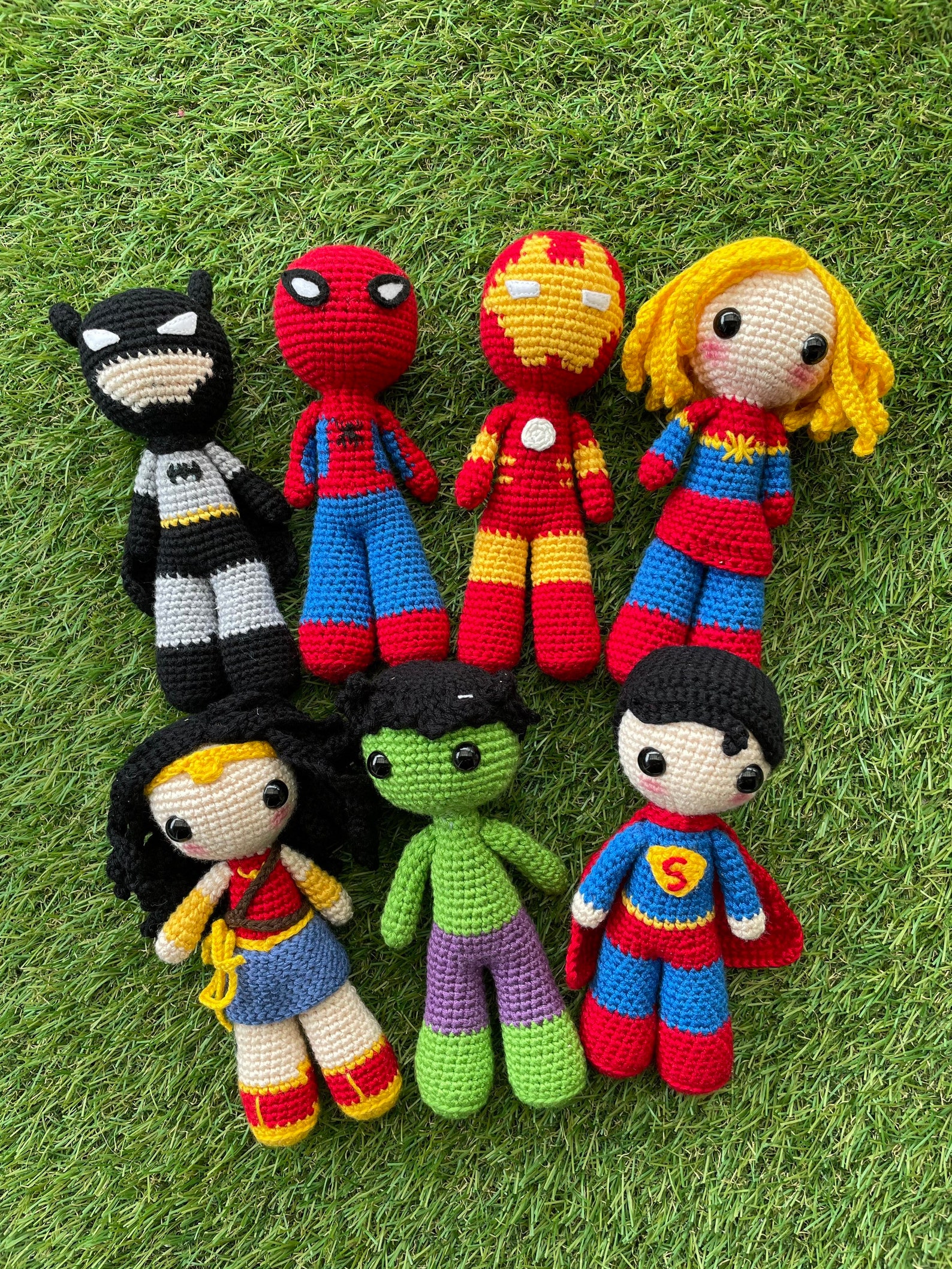 Super Hero Crochet Dolls Action Figures Super Man Bat Man - Etsy