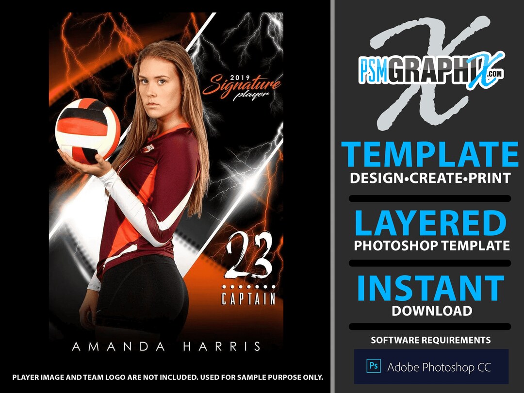 Volleyball - V.3 - Signature Player - V Poster/banner - Etsy