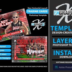 Steel Plate - V1 - Game Day Trading Card Template - Etsy