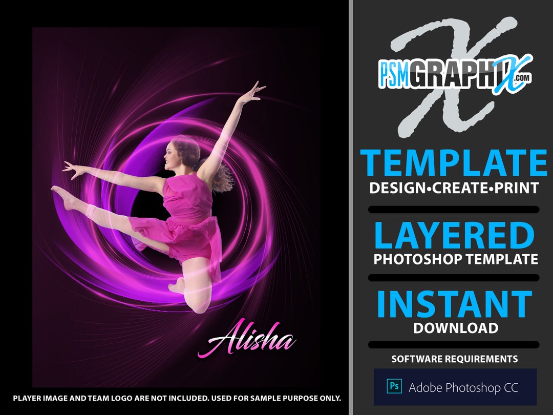 VORTEX DESIGN - Photoshop Dance, Cheer, Gymnastics Poster or Banner ...