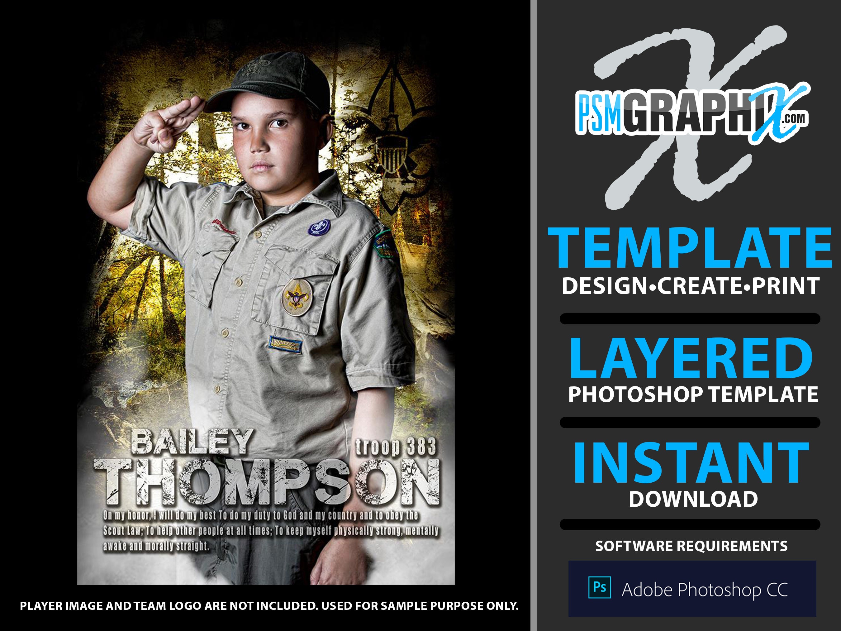 Boy Scouts - MVP Series - Player Banner & Poster Template V - Etsy