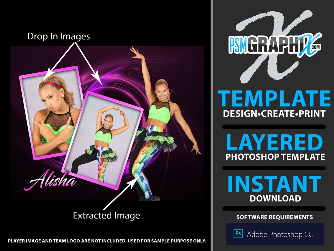 VORTEX Drop in DESIGN - Photoshop Dance, Cheer, Gymnastics Poster or ...