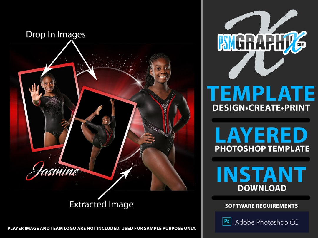 Star Dust Drop in Design - Photoshop Dance, Cheer, Gymnastics Poster or ...