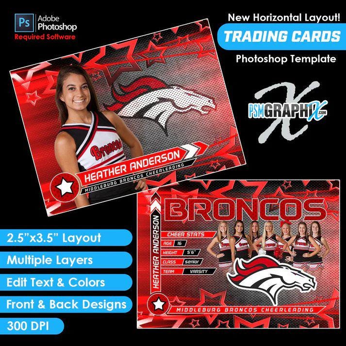 V4 - Full Set - Game Day Trading Card Templates - Etsy