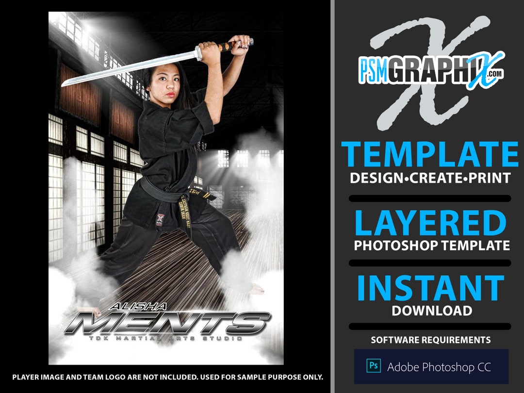 Martial Arts Dojo - MVP Series - Player Banner & Poster Template V - Etsy