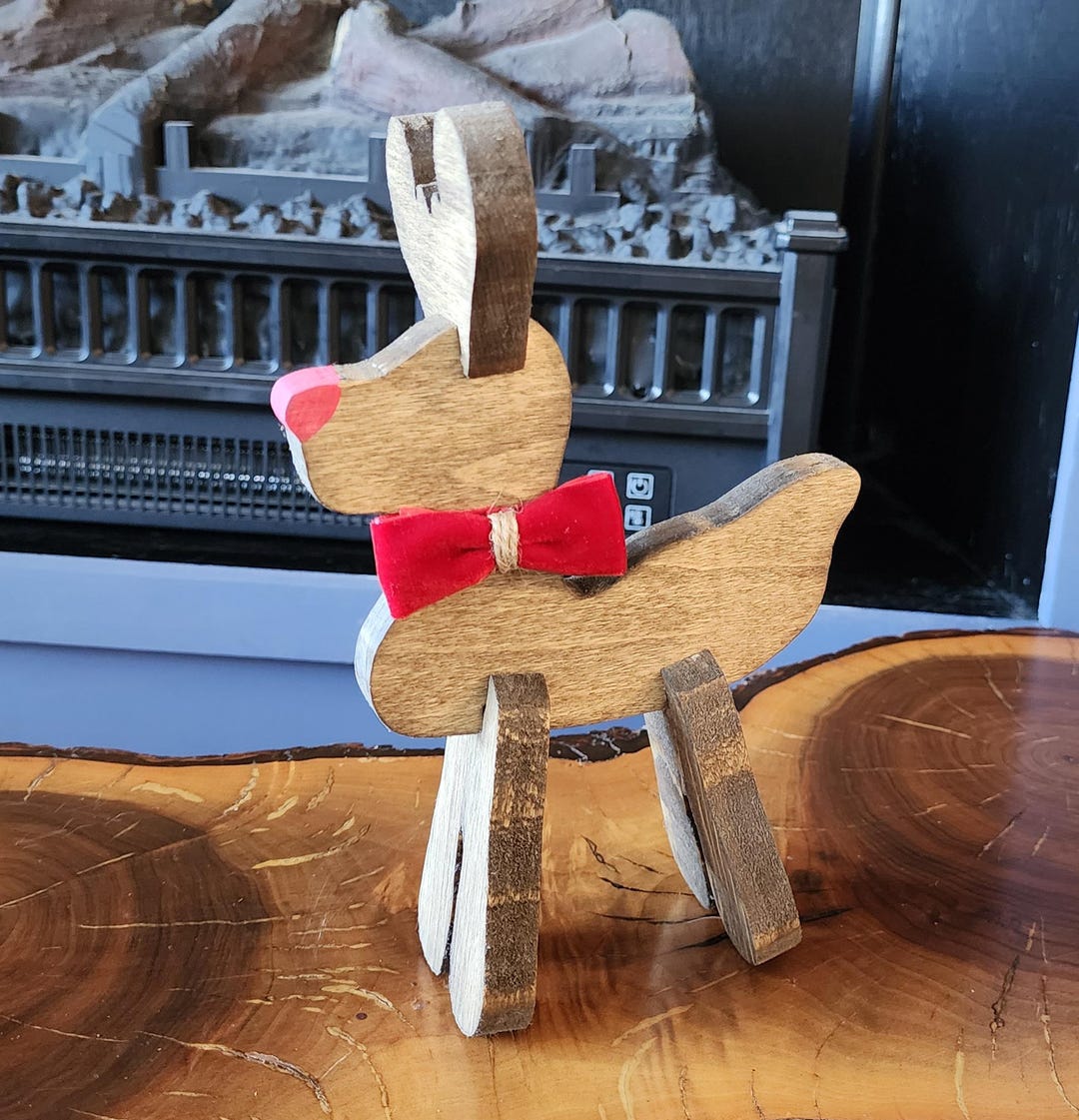 Small Wooden Reindeer - Etsy
