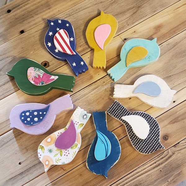 Wooden Bird Cutouts - Etsy