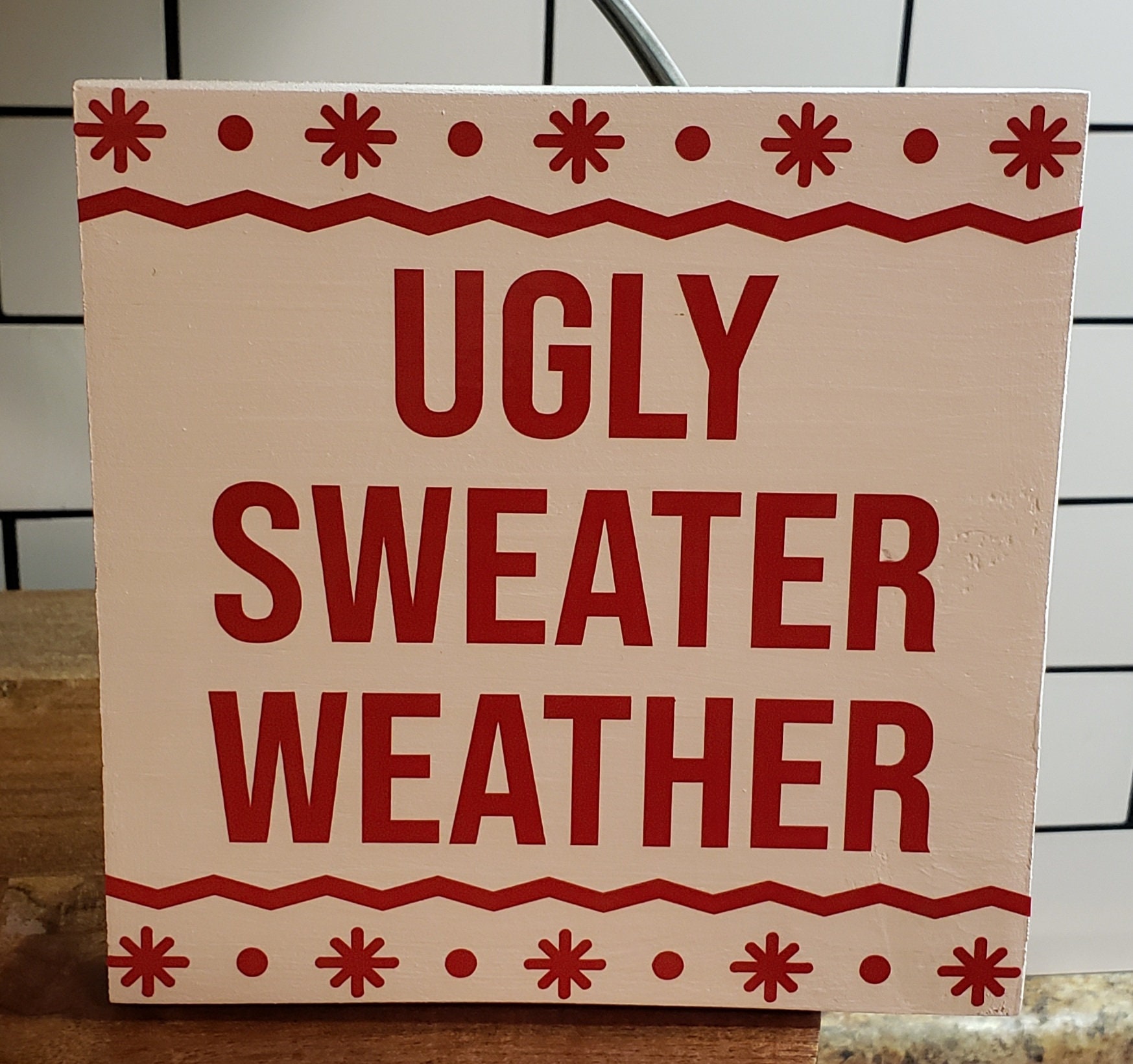 Ugly Sweater Weather Wooden Sign - Etsy