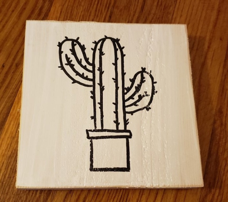 Cactus Wooden Signs | Etsy