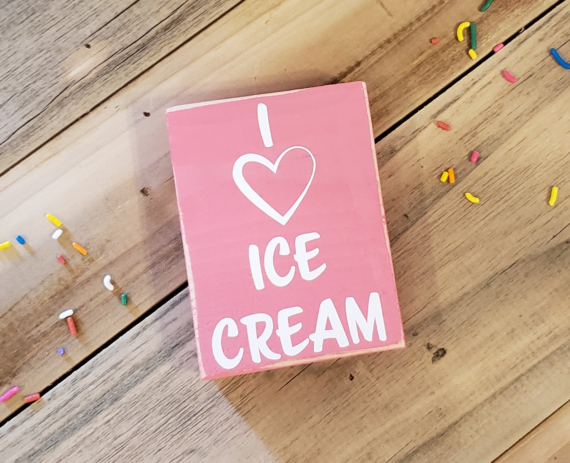 Ice Cream Wooden Signs Tiered Tray Signs Sweet Treats - Etsy