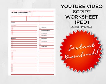 Youtube Script Template - Etsy
