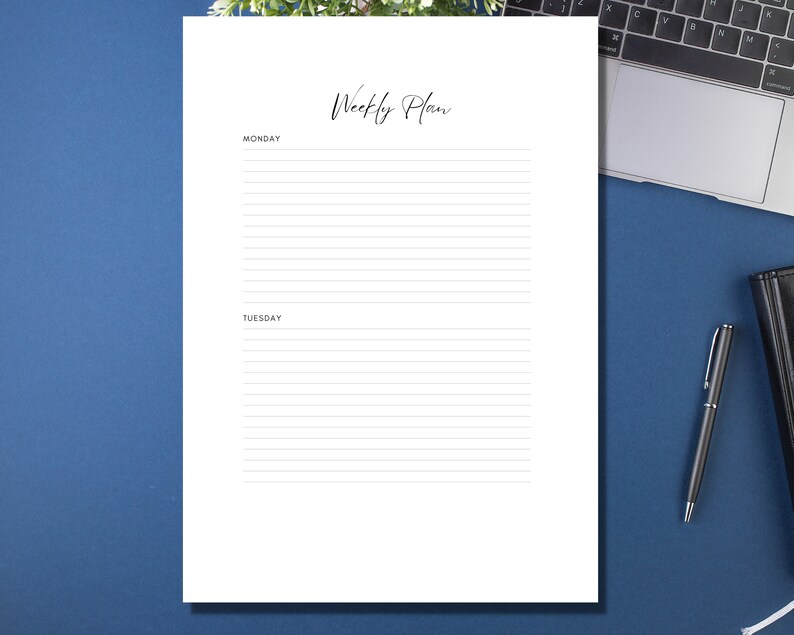 Weekly Planner Printable A4 A5 US Letter PDF - Etsy