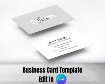 Printable Business Card Template, Instant Download, DIY Calling Card ...