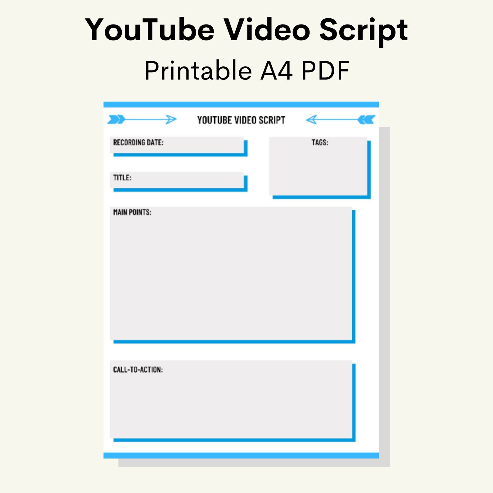YouTube Video Script Template | Etsy
