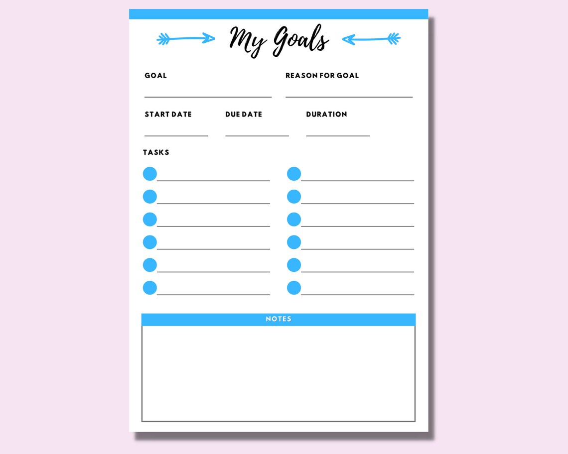 Goal Planner Instant Download Printable Goal Planner PDF, A4, A5 Size ...
