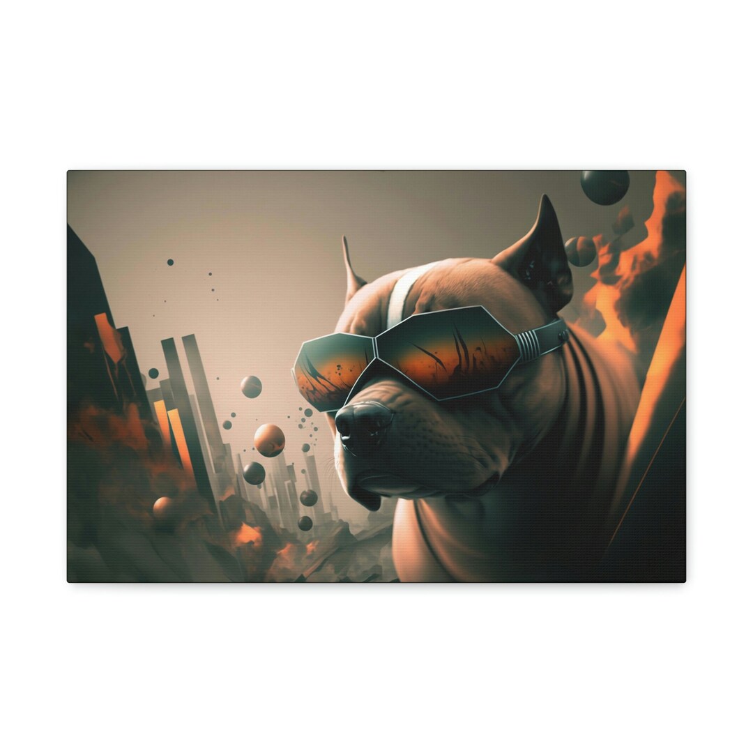 Pitbull Commander, Futuristic Wall Art - Etsy