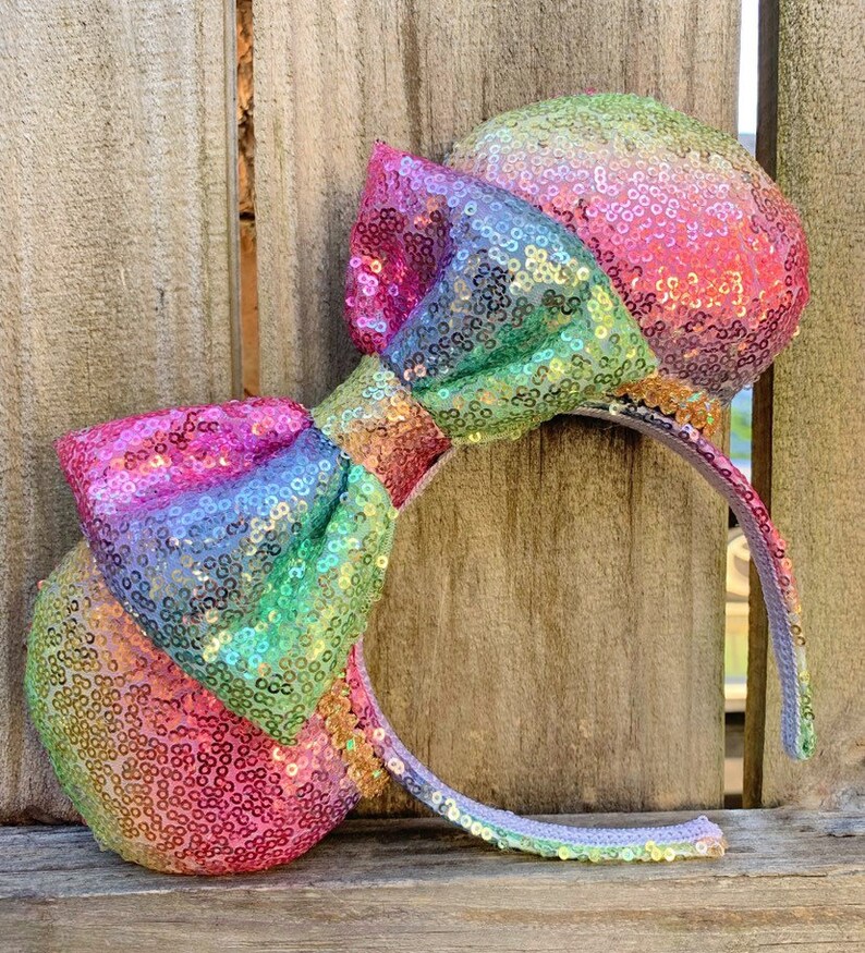 Pastel Rainbow Mickey Ears Ombre Mickey Ears Pastel Minnie - Etsy