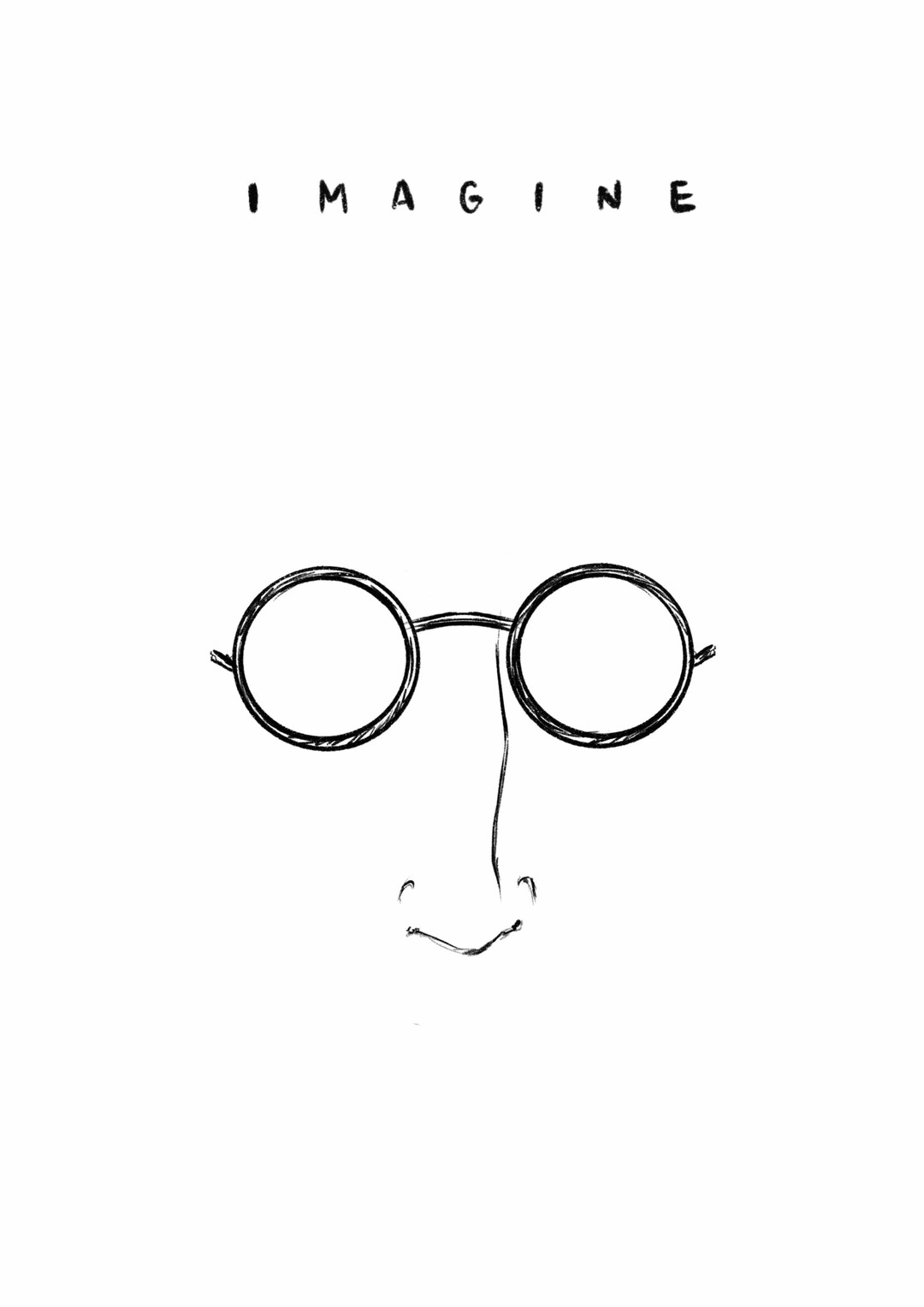 Imagine. A Digital Ink Sketch of John Lennon - Etsy