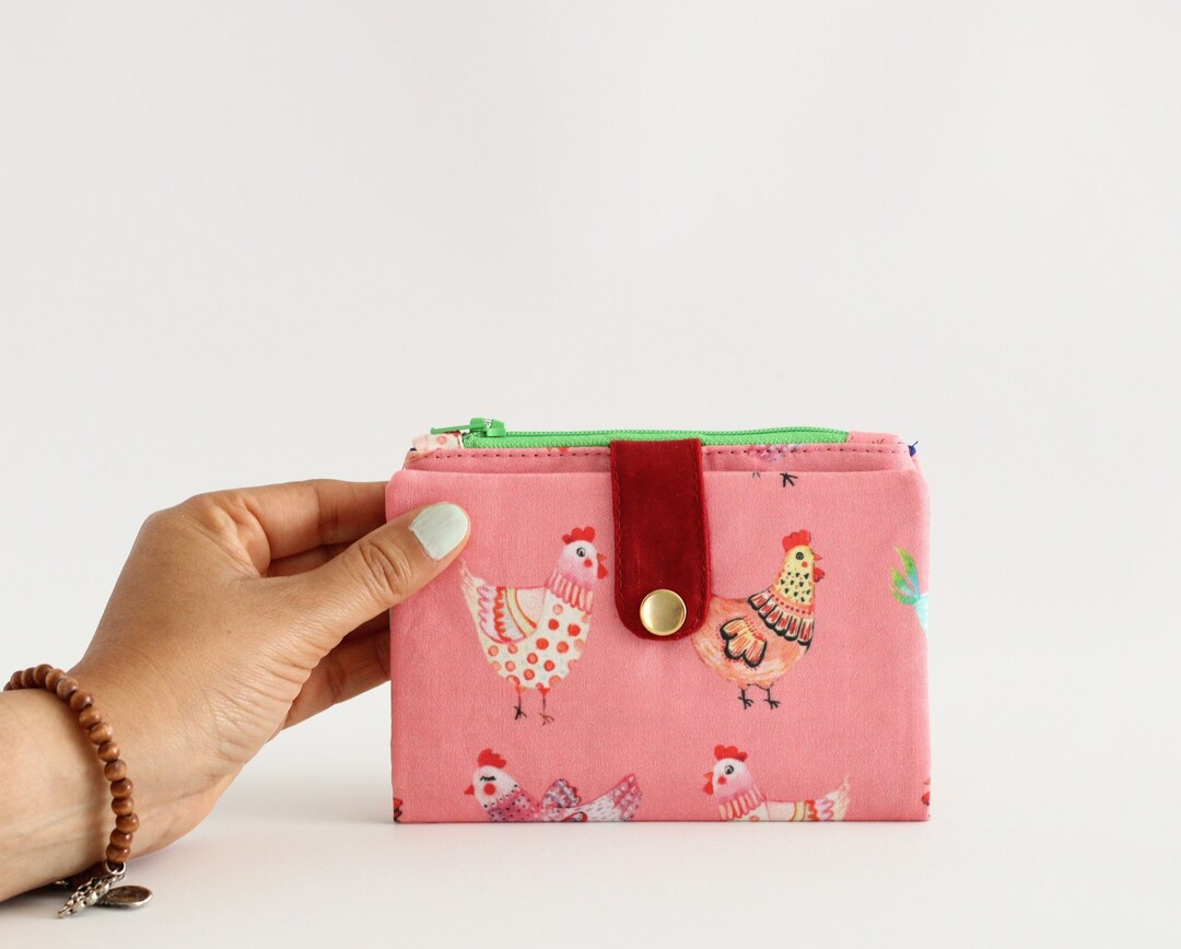 Vegan Wallet Women, Chicken Wallet Fun, Credit Card Wallet, Kawaii ...