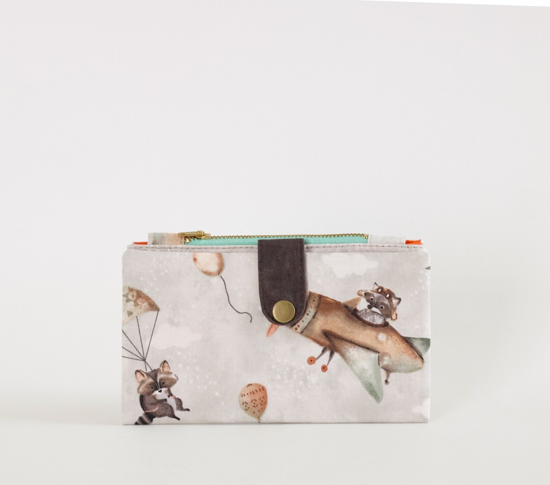 Airplane Raccoon Wallet Women, Raccoon Lovers Gift, Women Wallet Travel ...