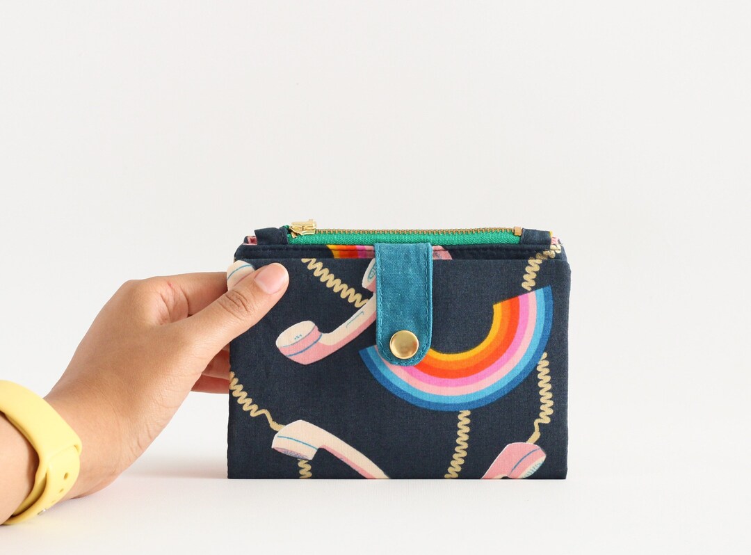 Rainbow Wallet Bifold, Small Wallet Women, Small Wallet With Zipper ...