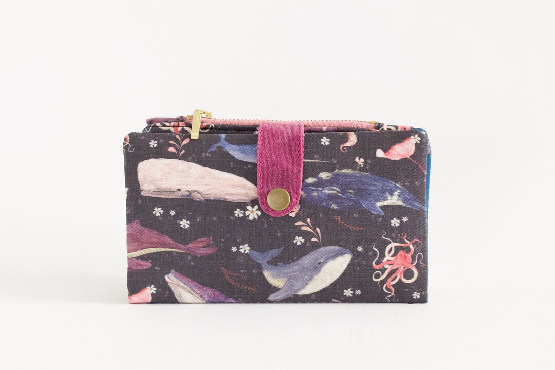 Whale Wallet for Women, Animals Sea Travel Wallet, Vegan Wallet Women ...