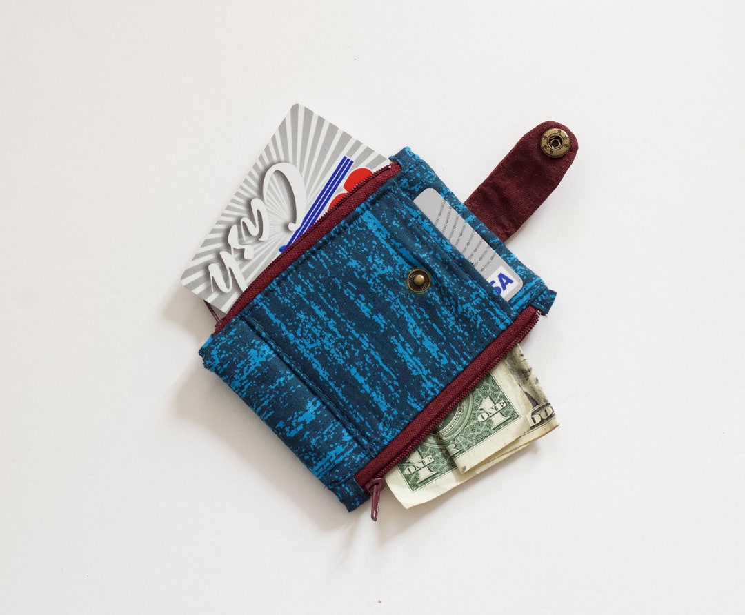 Slim Cotton Front Pocket Wallet: EDC Zipper Pouch for Men - Etsy