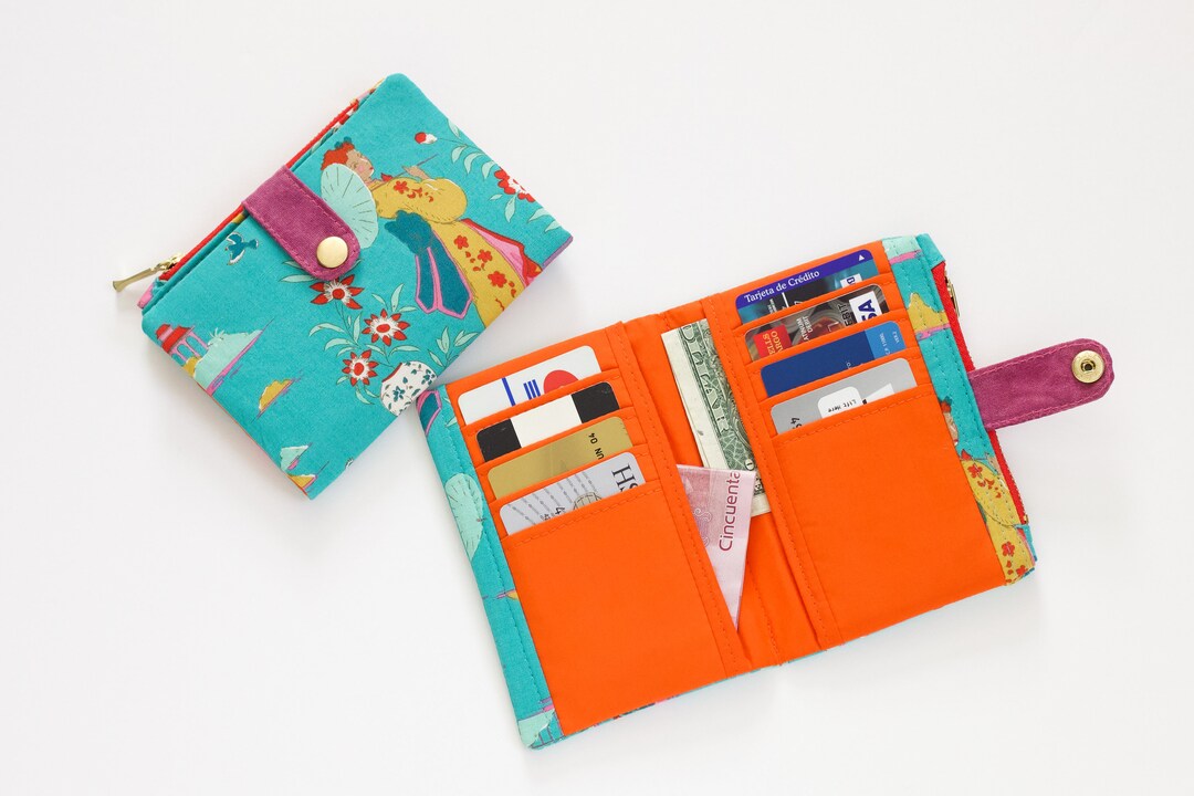 Geisha Wallet Women, Japan Wallet Fabric, Cotton Wallet With Zipper ...