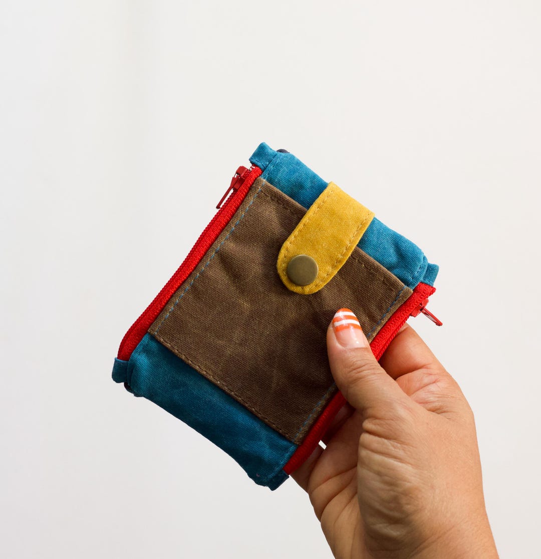 Waxed Canvas Front Pocket Wallet for Men, Maximalist Wallet Men, Unisex ...