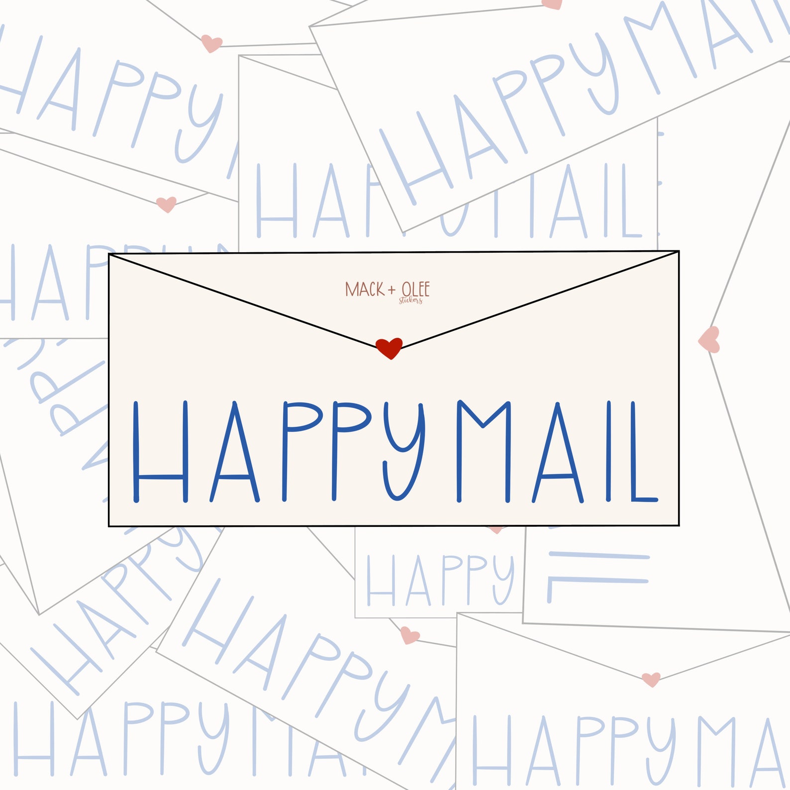 Happy mail sticker pack of 50 | Etsy